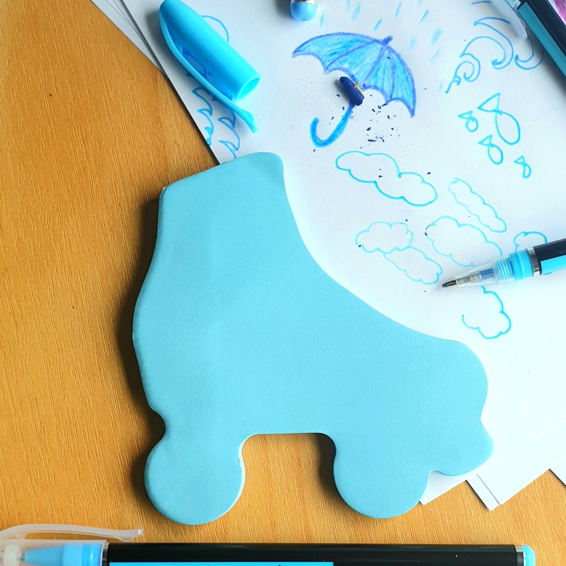 Roller Skate Sticky Note Pad - Blue – Keaskates