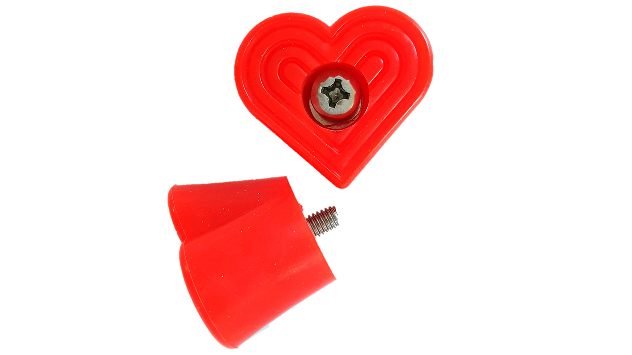Grindstone BOLT-ON Heartstopper Toe Stop - Hot Rod Red – Keaskates